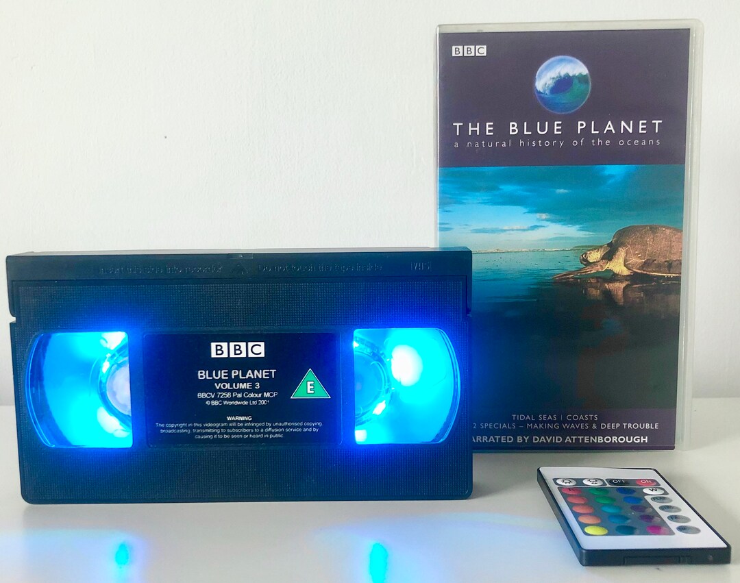 The Blue Planet VHS Video Tape Colour Changing USB Light - Etsy