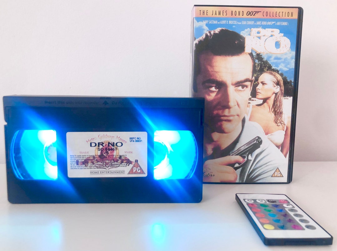 James Bond Dr No VHS Video Tape Retro Colour Changing LED USB Light ...