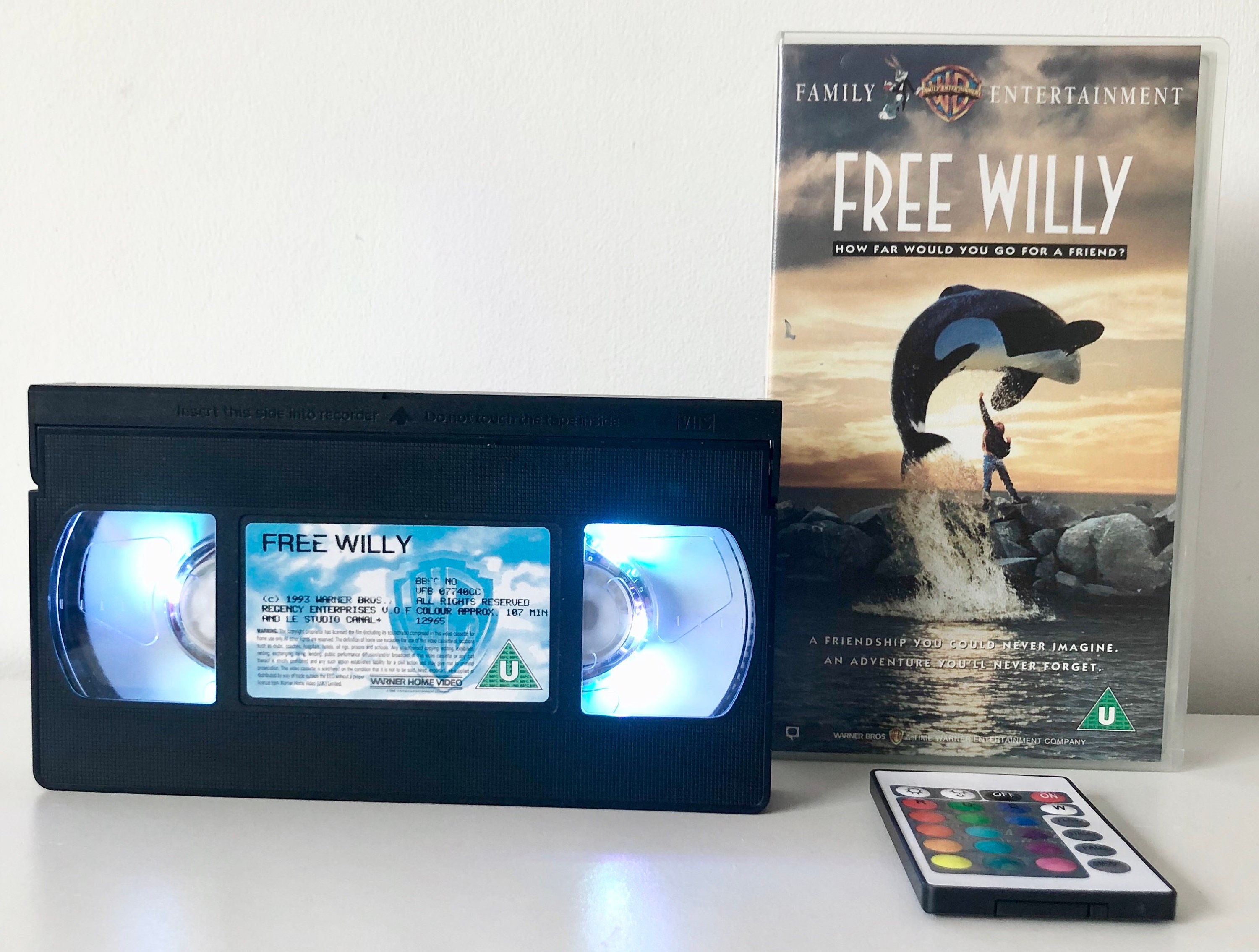 Free Willy Retro VHS Video Tape Colour Changing USB Light - Etsy
