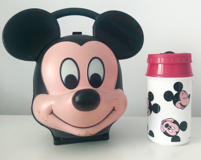 Vintage 1980s Disney Mickey Mouse Aladdin Lunchbox and Flask - Etsy