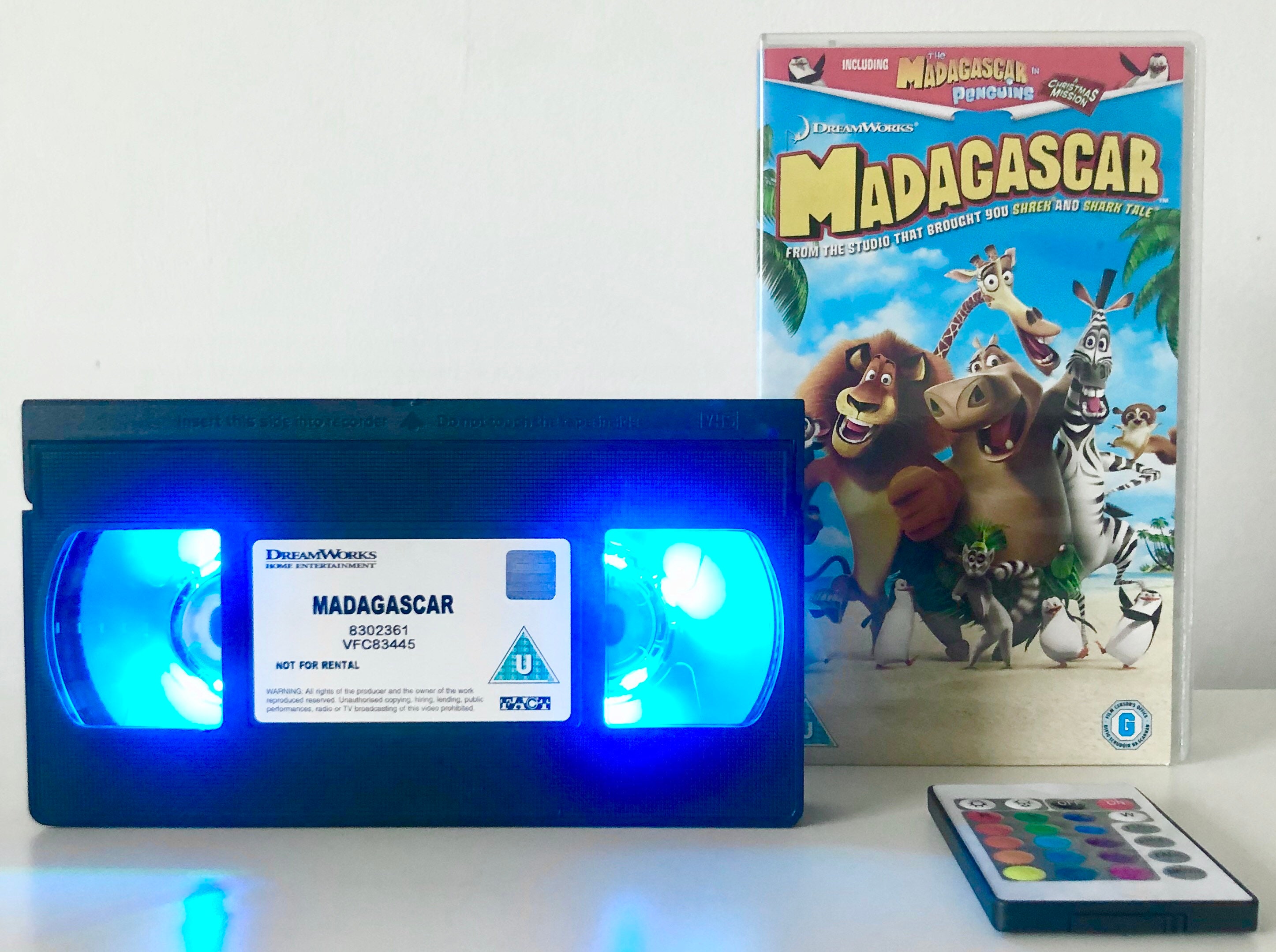 Madagascar VHS Video Tape Colour Changing USB Light - Etsy