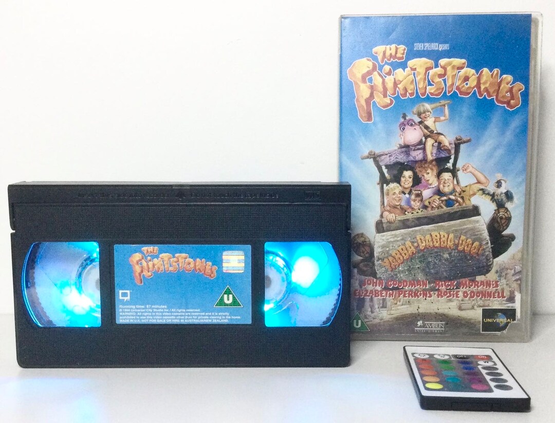 The Flintstones VHS Video Tape Colour Changing USB Light - Etsy UK