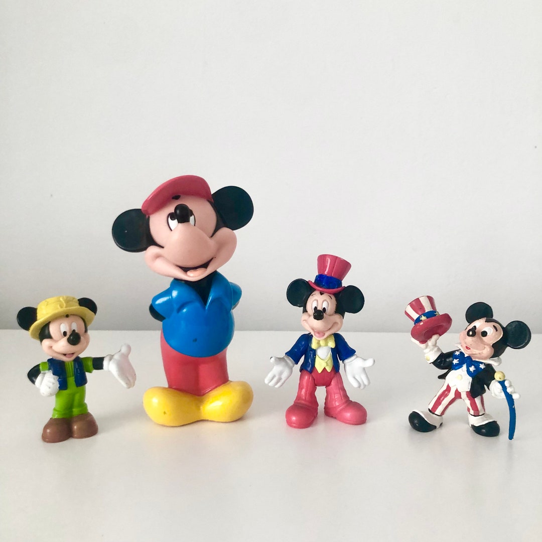 Vintage Disney Mickey Mouse Miniature Figurines Toys Figures - Etsy