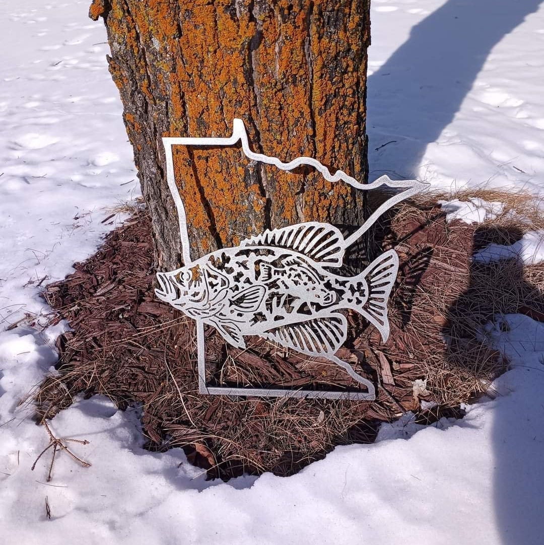 Crappie in Minnesota Outline - Etsy
