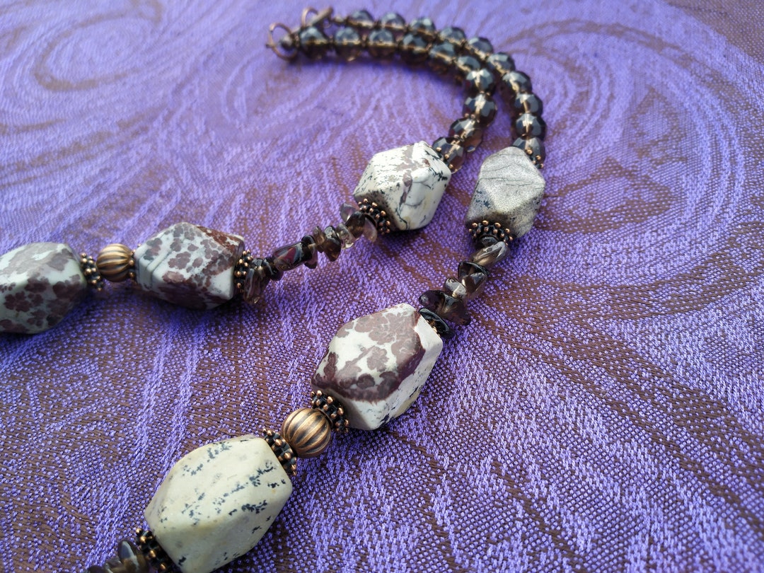 Collier en cristal brun fumé De Jasper Smoky - Etsy France