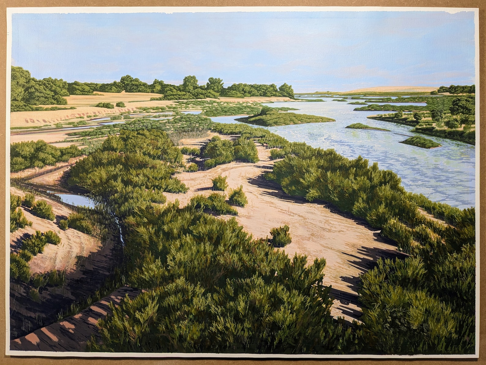 Michael Nicholson Acrylic on Paper "53rd Street: Islands & Dunes" 1989 ...