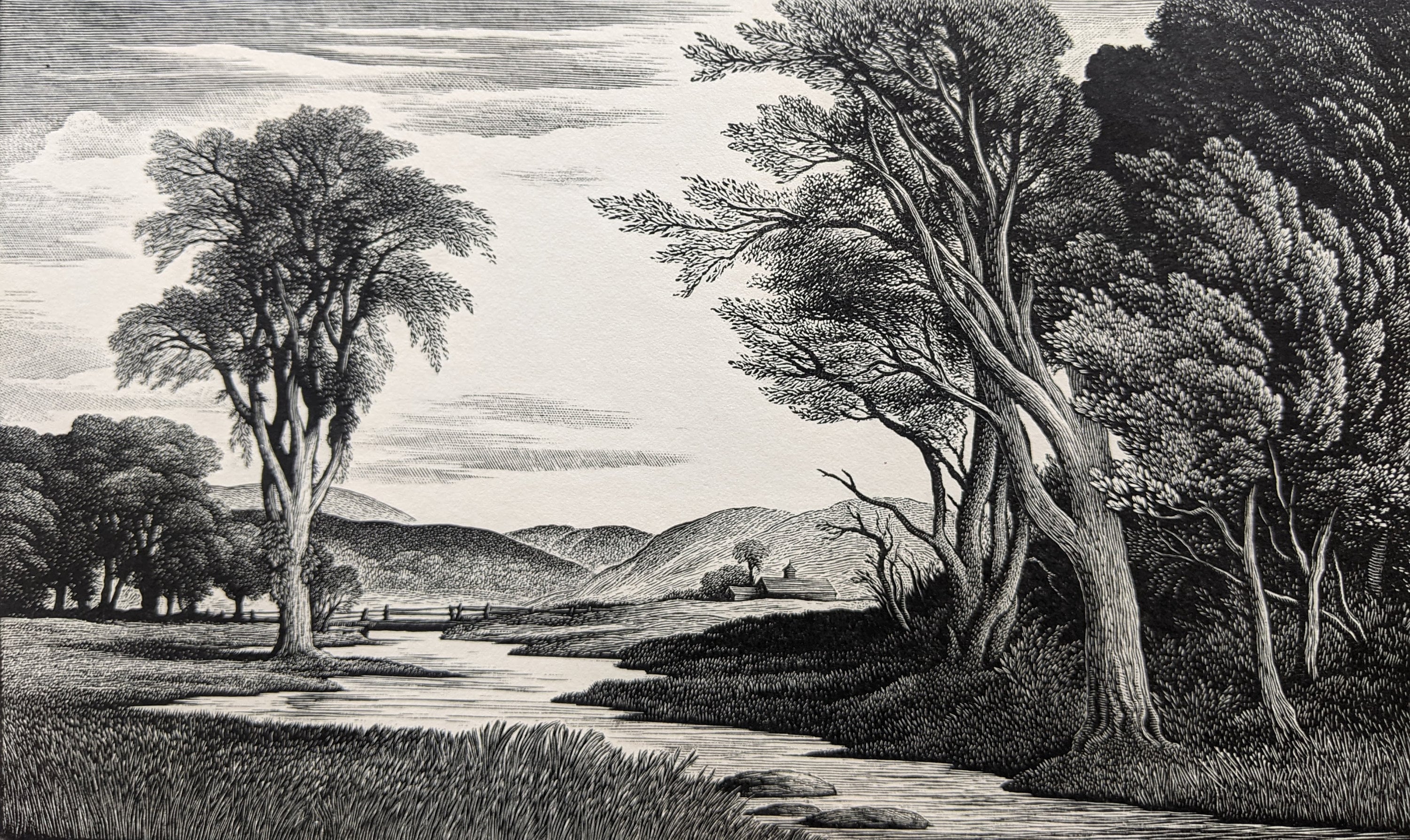 Thomas Nason Wood Engraving "a New England Stream" 1951, Signed - Etsy