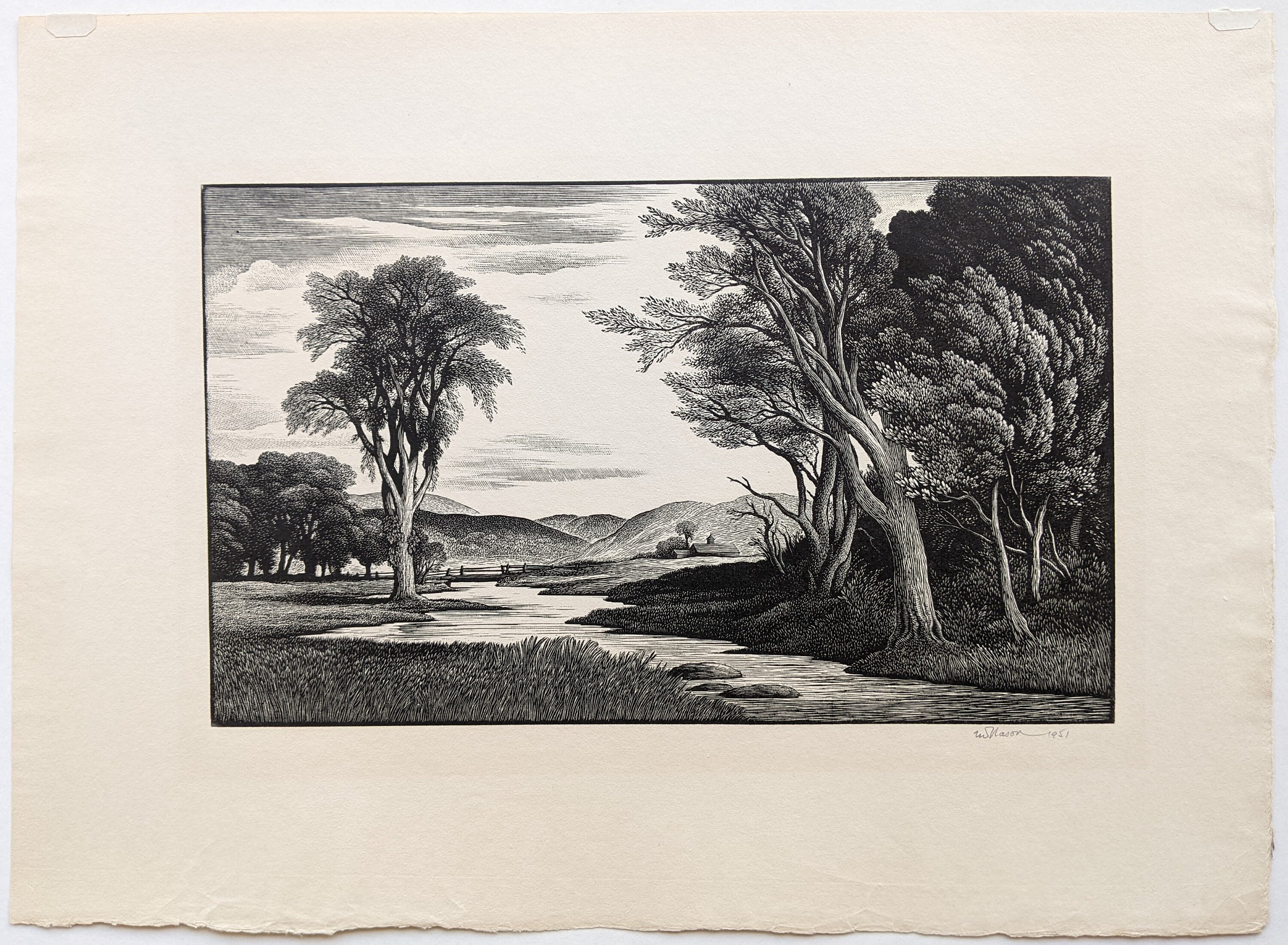 Thomas Nason Wood Engraving "a New England Stream" 1951, Signed - Etsy