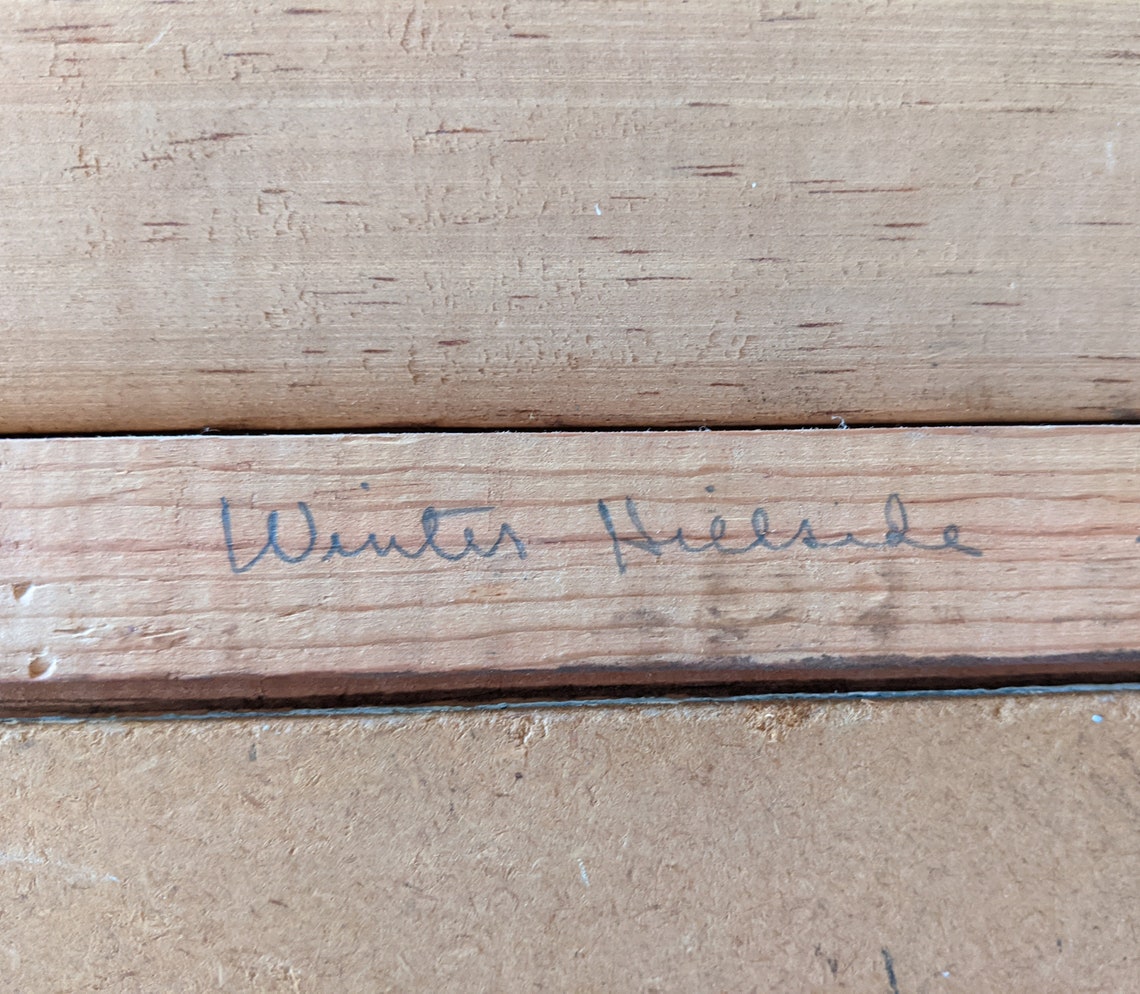 James Messimer (new Mexico) Oil Painting on Board "winter Hillside ...