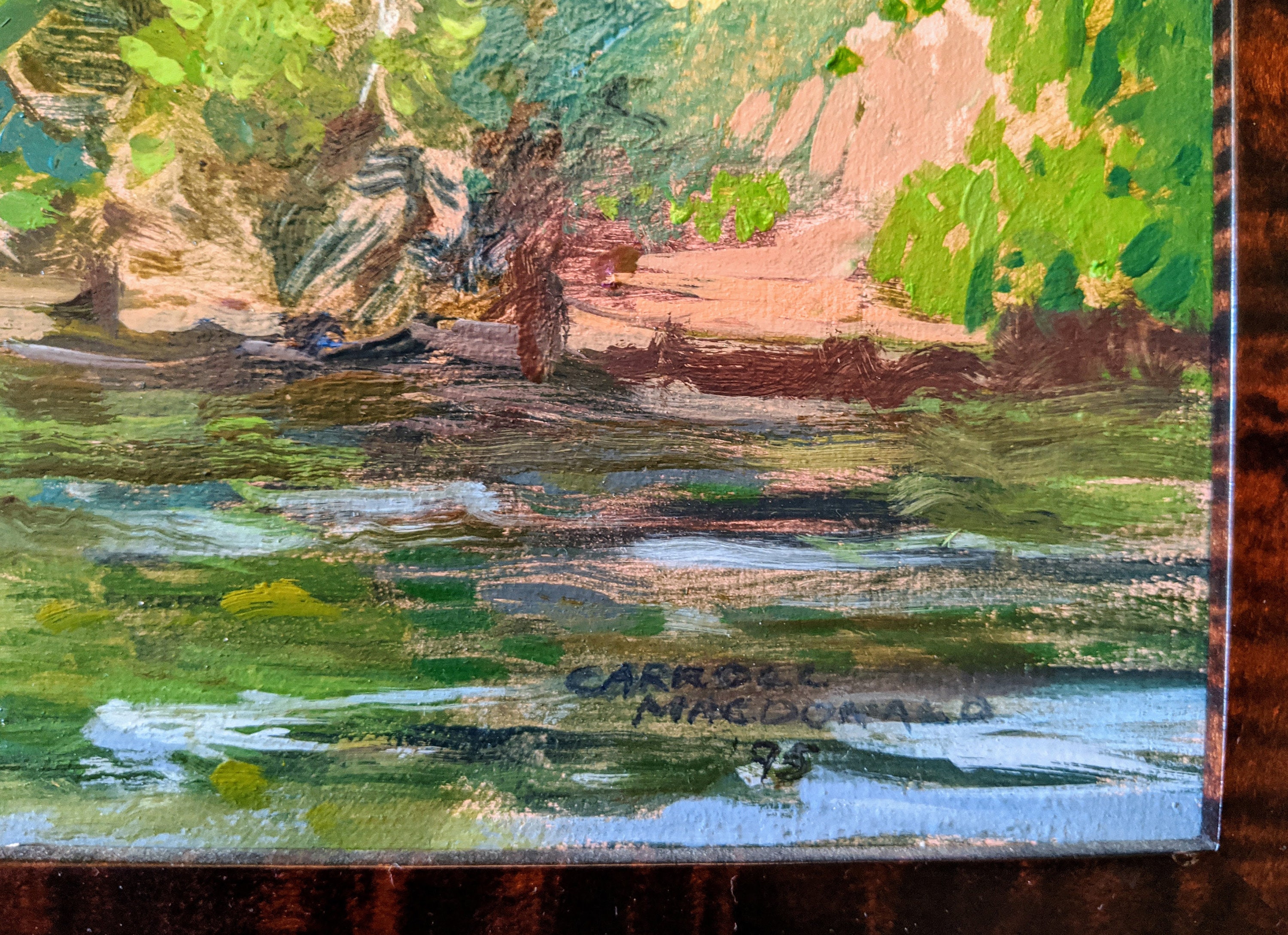 Carroll Macdonald Oil Painting on Board, trees Along the Housatonic ...
