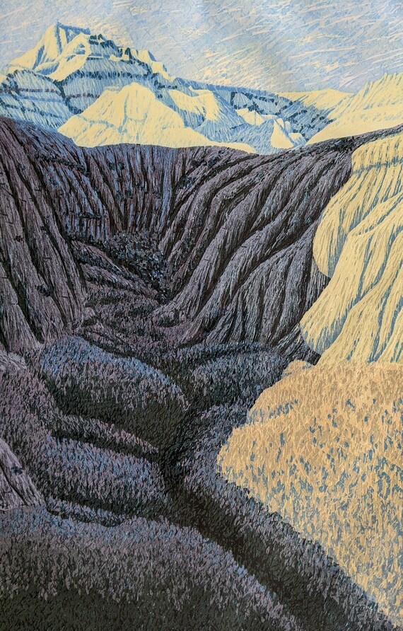 Gordon Mortensen Reduction Woodcut south Dakota - Etsy
