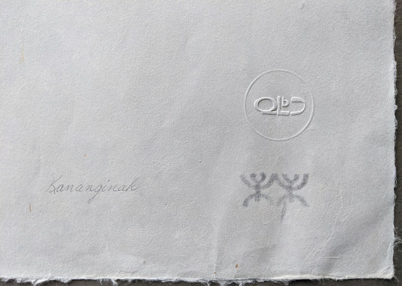 Kananginak Pootoogook (inuit) Stonecut and Stencil "watchful Falcon ...