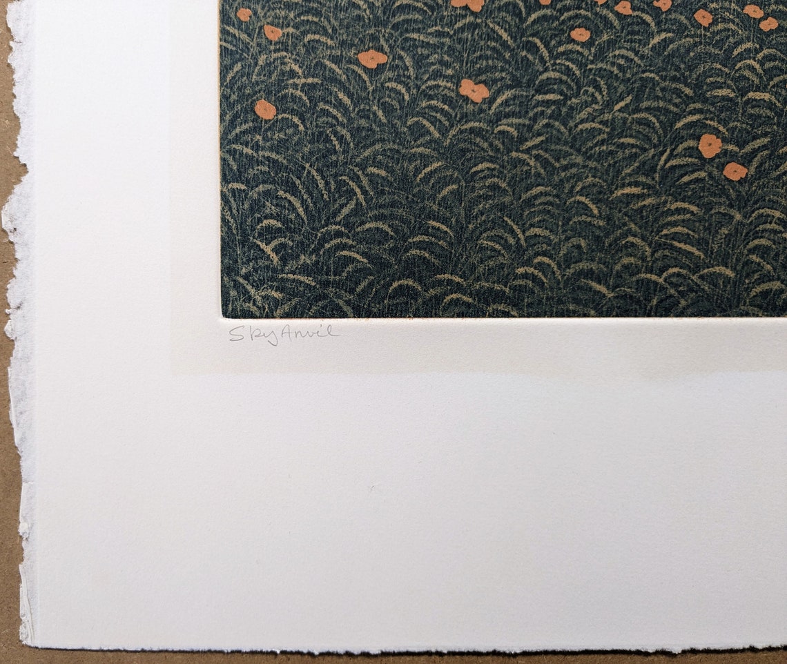 Phil Greenwood Etching sky Anvil 1983, Signed - Etsy