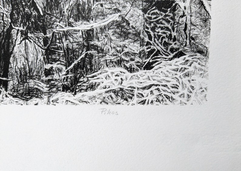 Barbara Pihos Lithograph first Snow C. 1990, Signed - Etsy