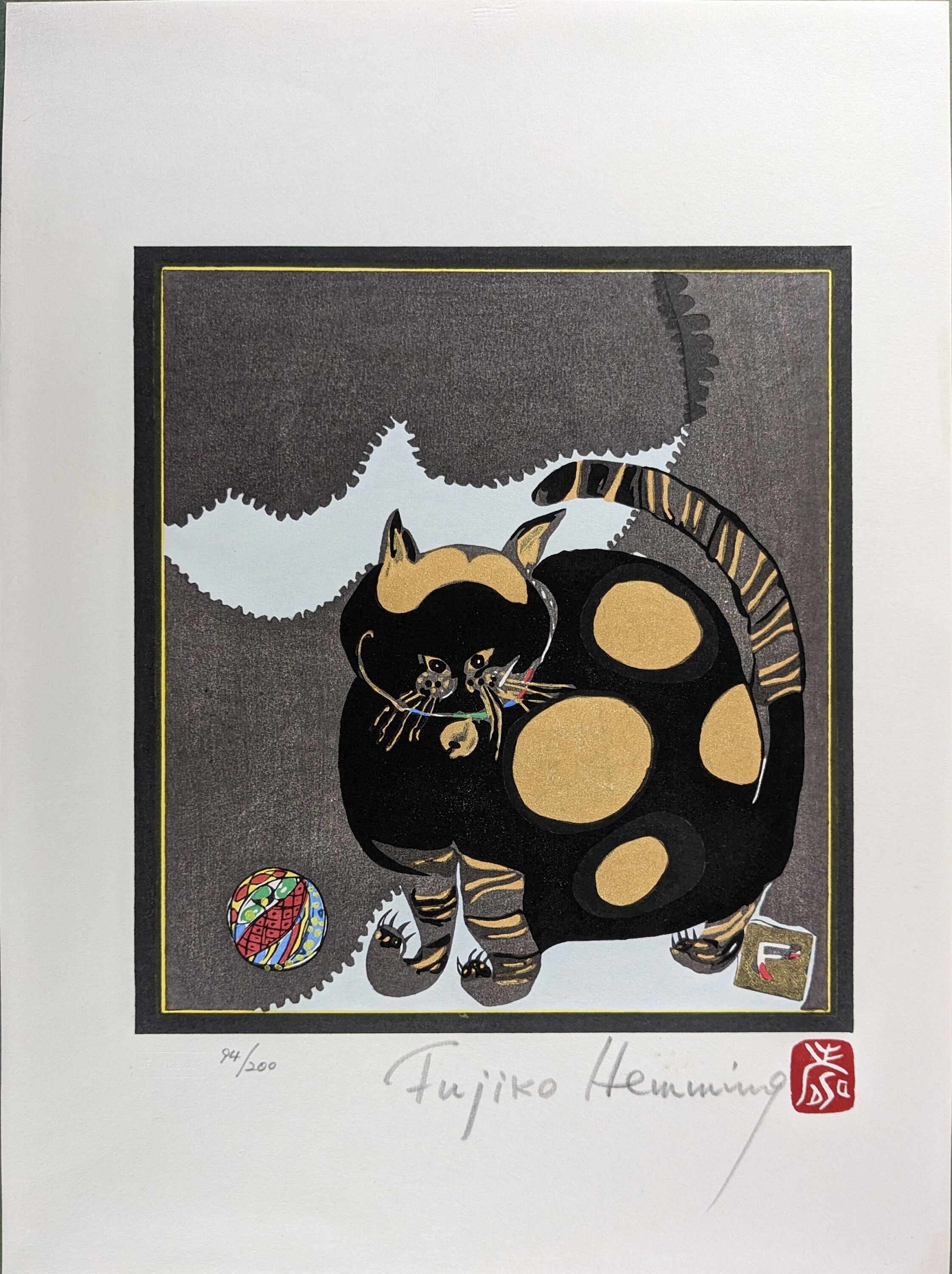 Fujiko Hemming (japanese) Woodblock "sonia" 2005, Signed - Etsy