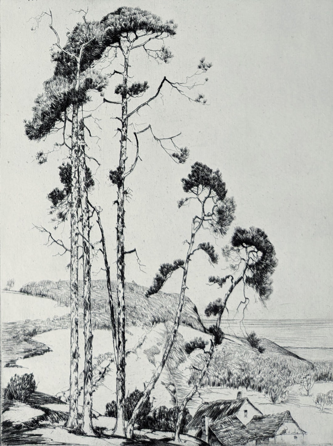 Alfred Hutty Etching "nearing the Sea" 1930, Signed - Etsy