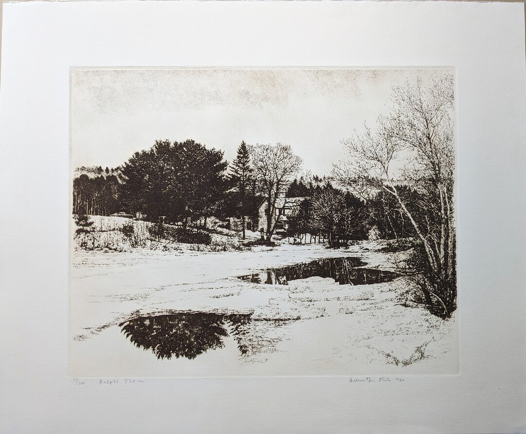 Herbert L. Fink Etching "ralph's Place" 1980, Signed - Etsy