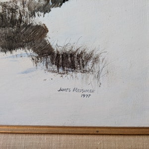 James Messimer (new Mexico) Oil Painting on Board "winter Hillside ...