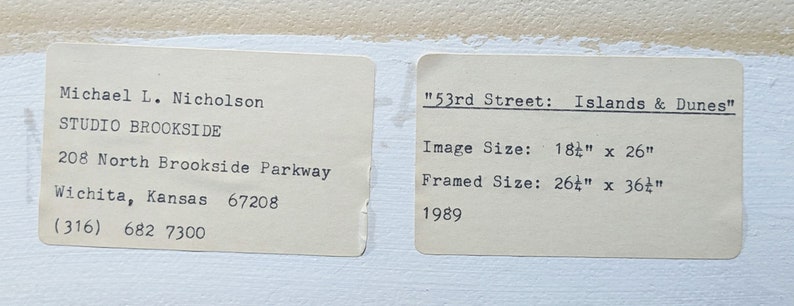 Michael Nicholson Acrylic on Paper "53rd Street: Islands & Dunes" 1989 ...