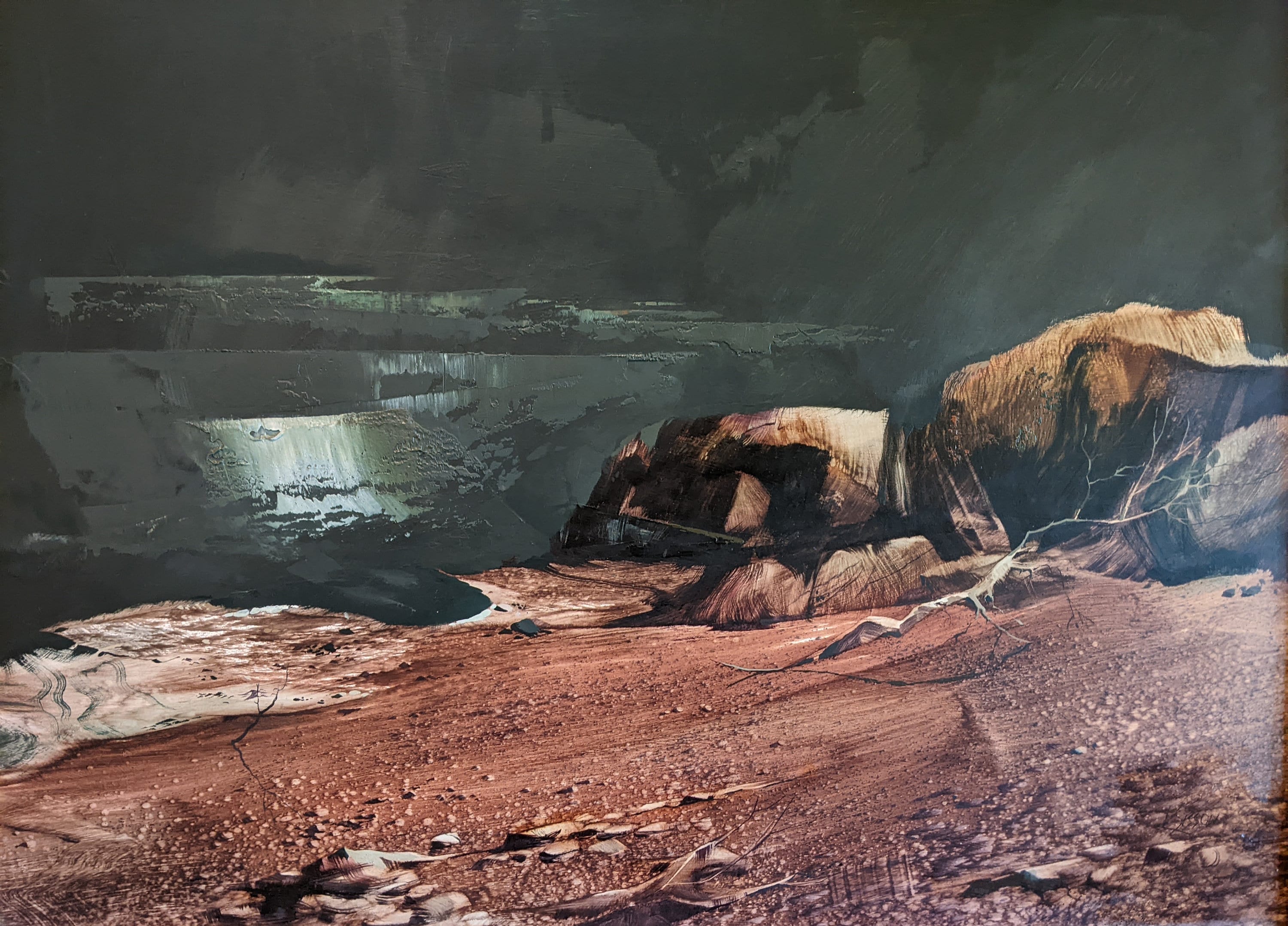 Laurence Sisson Oil on Board "pebble Series 2" C. 1980s, Signed - Etsy