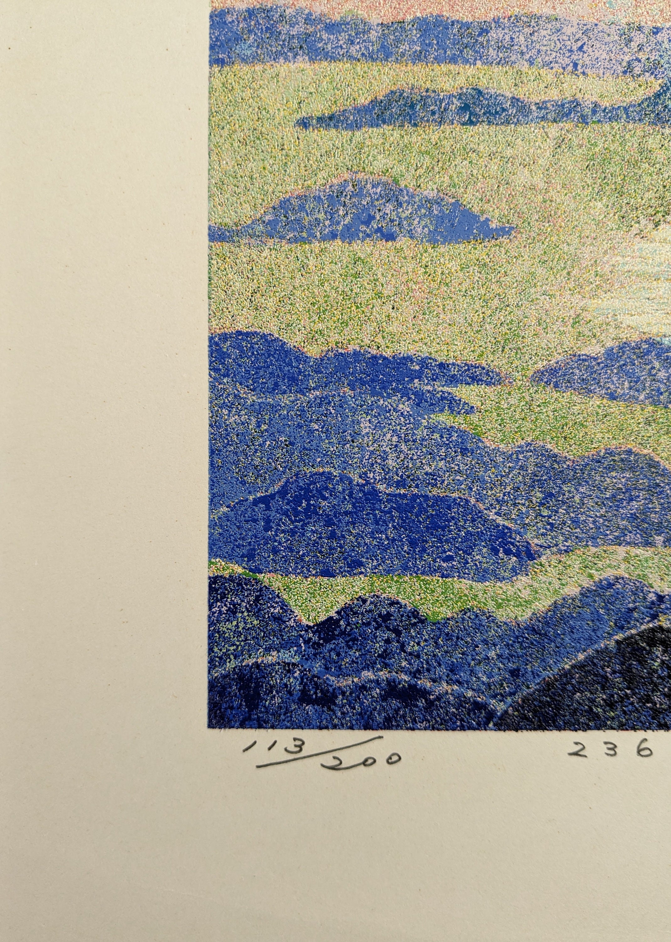 Yukio Katsuda japanese Silk Screen mt. Ibuki 1989, Signed - Etsy