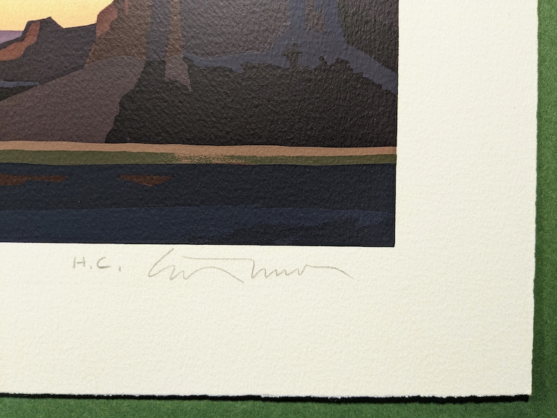 Ed Mell Lithograph "red Rock Valley" C. 1990, Signed - Etsy