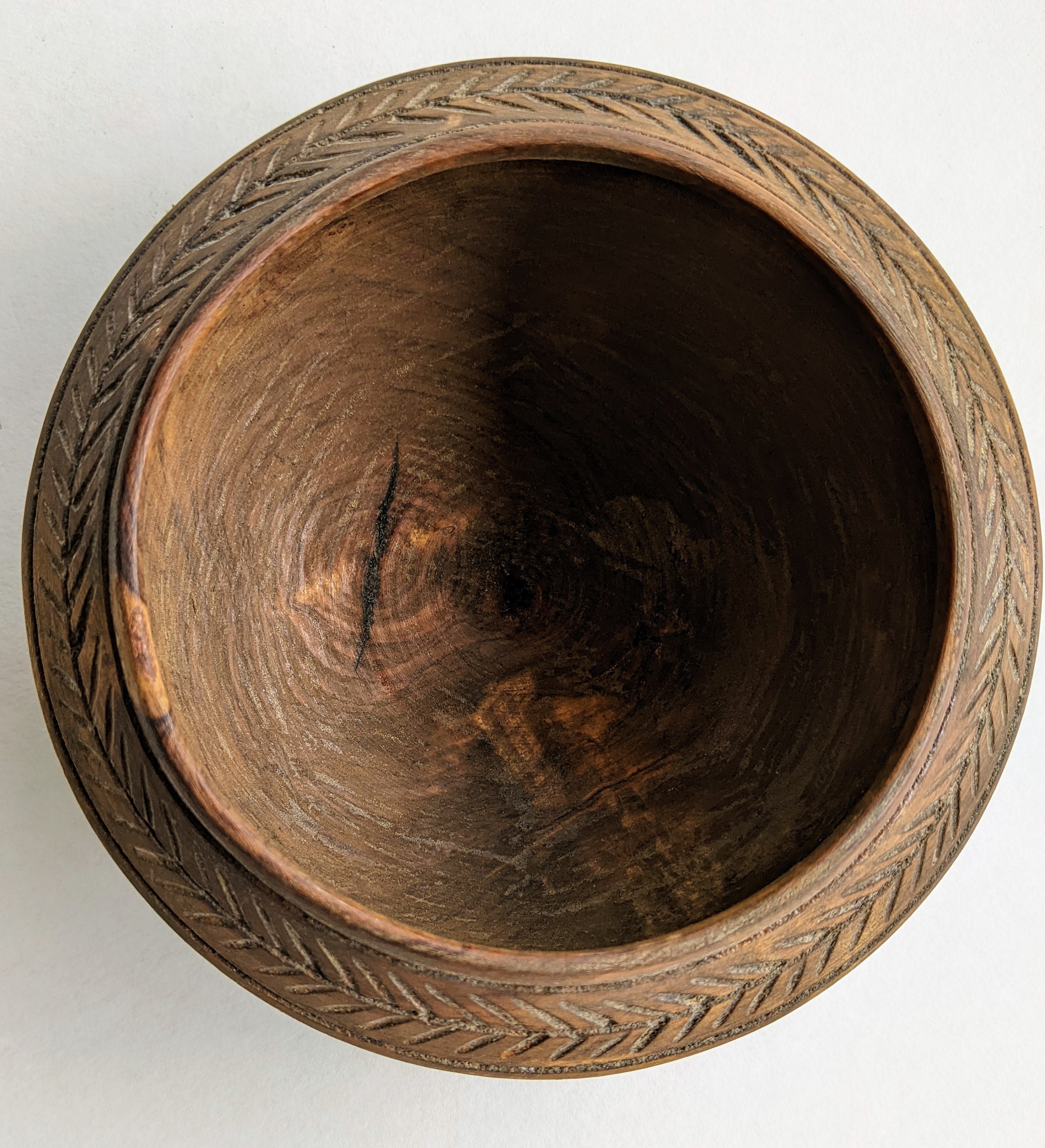 Chip Carved Wooden Salt Bowl With Lid C. 1800s - Etsy