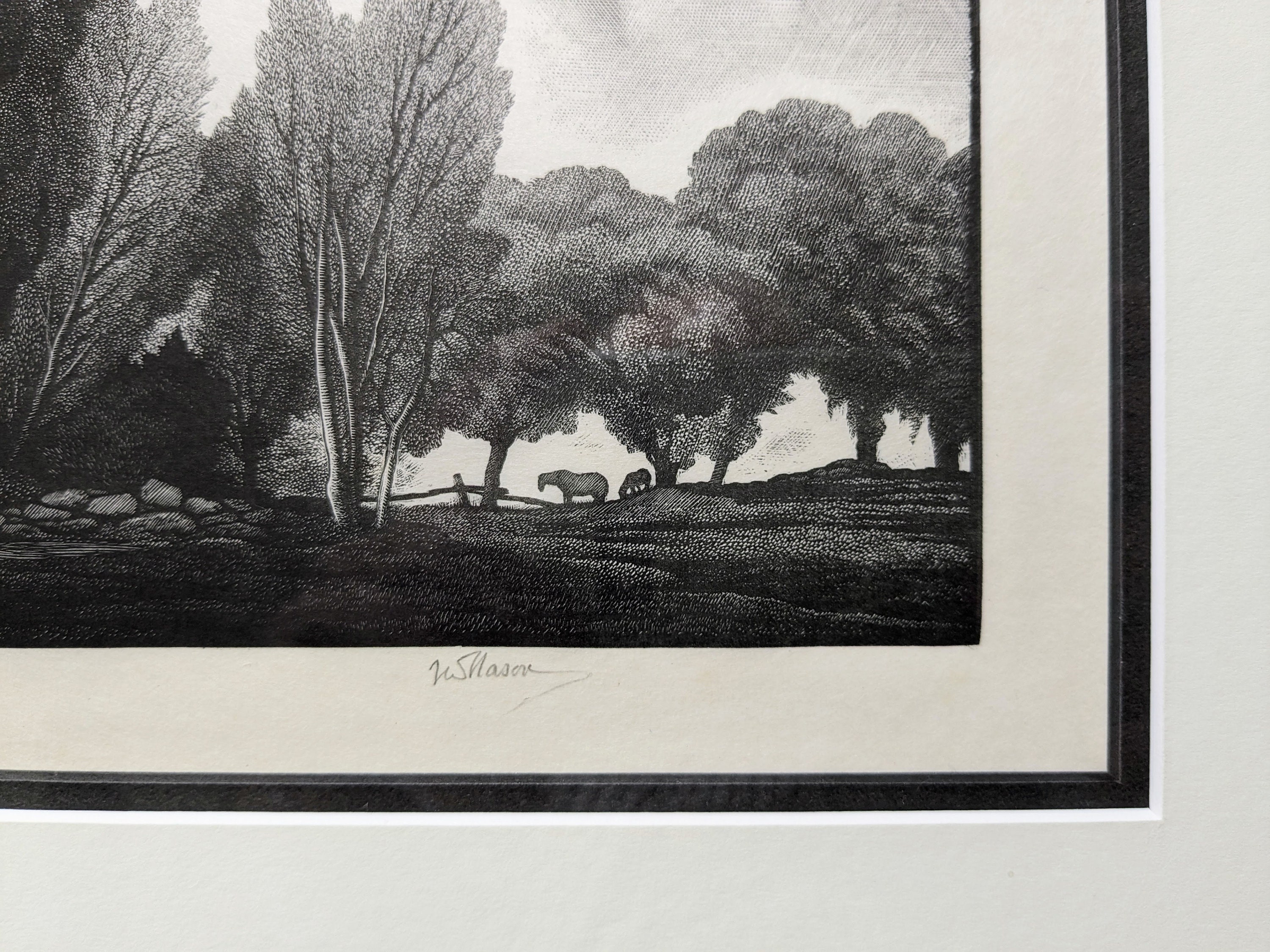 Thomas W. Nason Wood Engraving "edge of the Pasture" 1935, Signed - Etsy