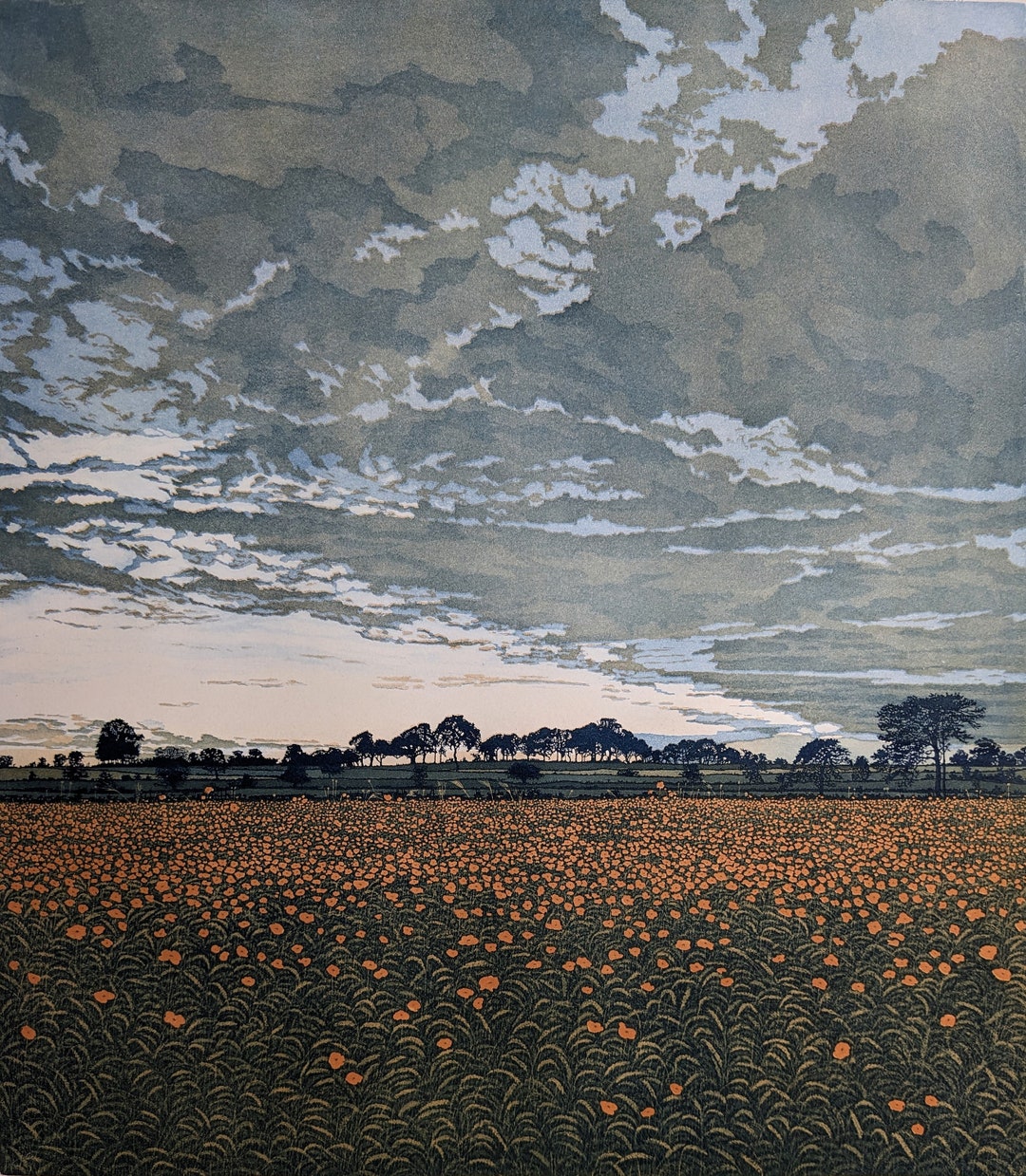 Phil Greenwood Etching "sky Anvil" 1983, Signed - Etsy