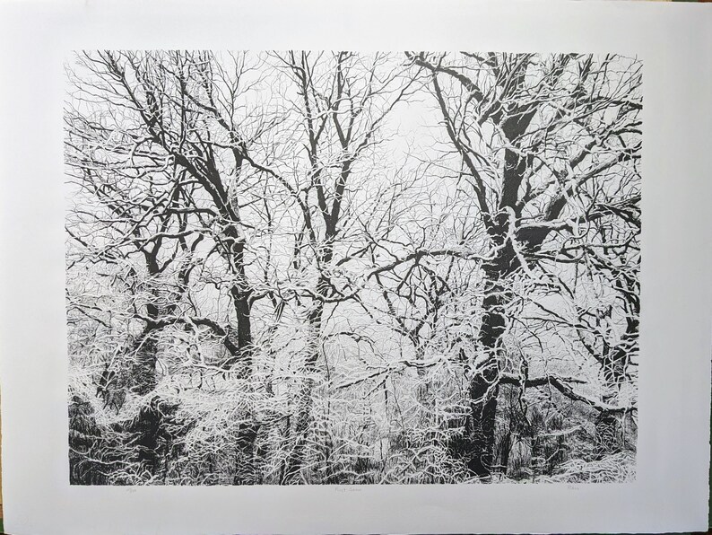 Barbara Pihos Lithograph first Snow C. 1990, Signed - Etsy