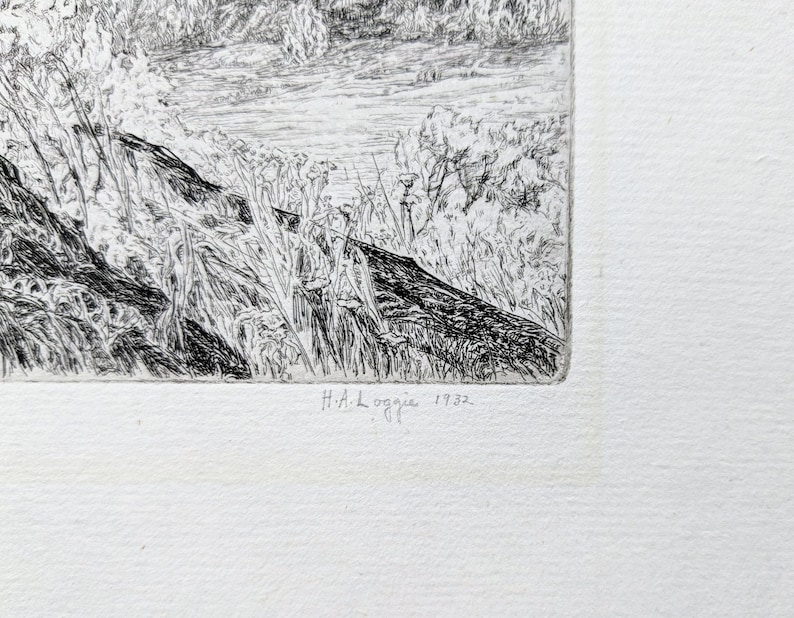 Helen A Loggie Etching "from Goat Mountain" 1932, Signed - Etsy
