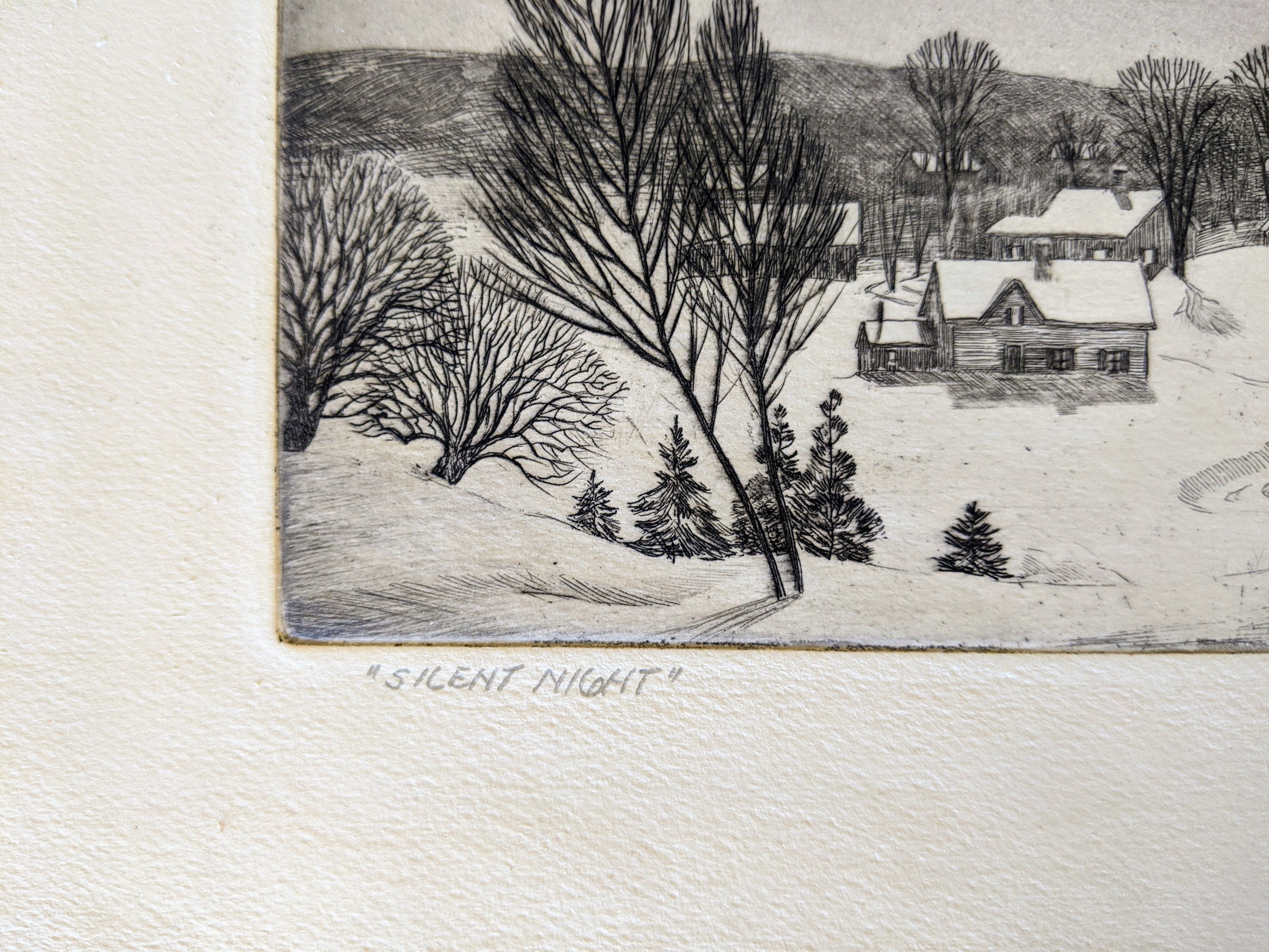 William Maclean Etching "silent Night" 1945, Pencil Signed - Etsy