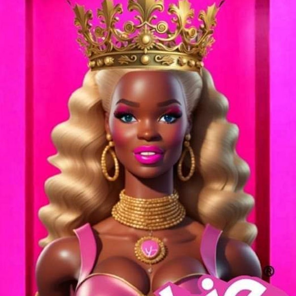 Black Barbie With Crown - Etsy
