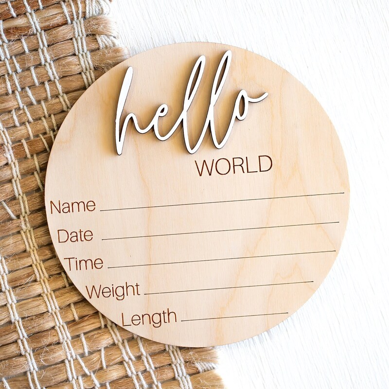 Round Wood Welcome Sign - Etsy