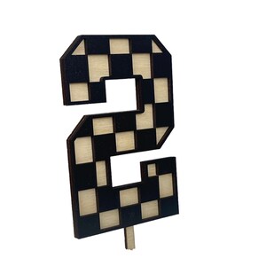 Race Car Cake Topper Two Fast Birthday Cake Topper Racing Flags Finish ...