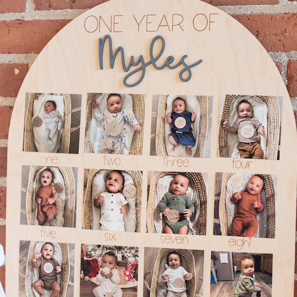 My First Year Poster Babys First Year Poster 1st Birthday Photo Print ...