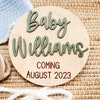 Personalized Pregnancy Announcement Sign | Coming Soon With Due Date ...