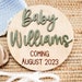 Personalized Pregnancy Announcement Sign | Coming Soon With Due Date ...