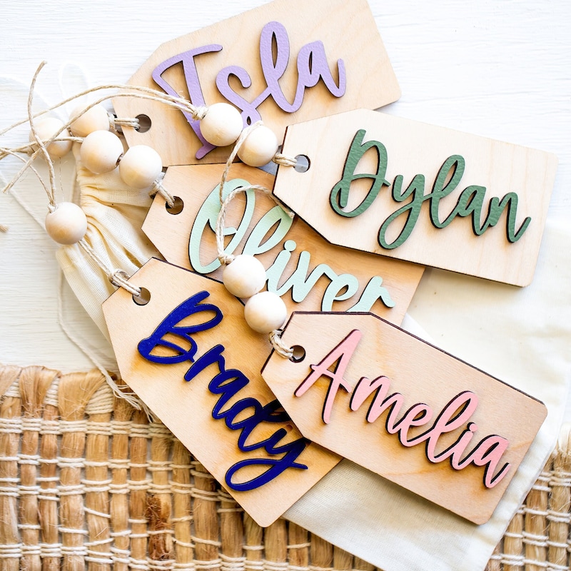 Kid Name Tags for Baskets - Etsy