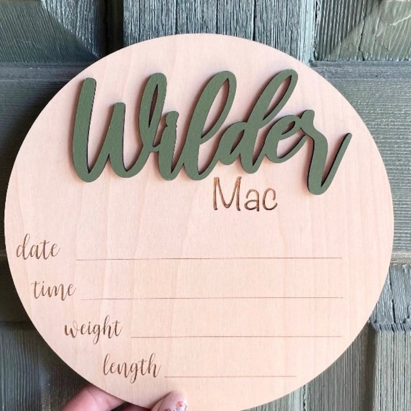 Baby Birth Plate - Etsy