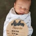 Round Wood Baby Announcement Sign Birth Stat Sign Nursery - Etsy