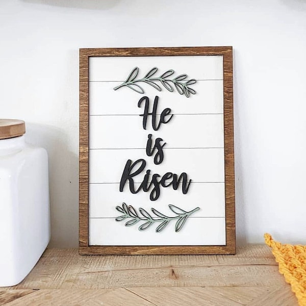He is Risen Sign - Etsy