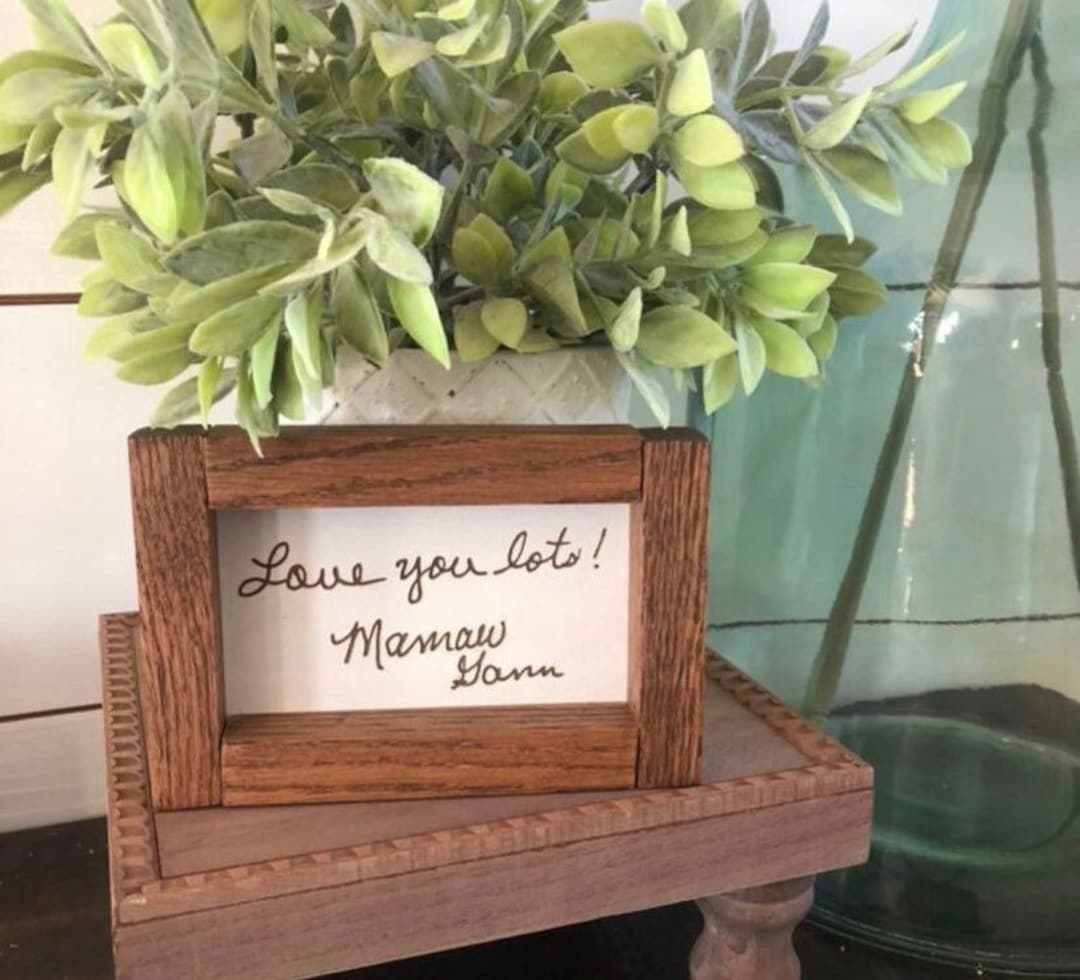 Actual Handwriting Gift Engraved Memorial Gift Custom Handwriting Sign ...