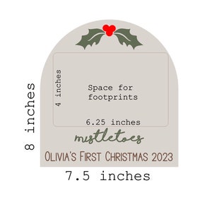 Mistletoes Baby Footprint Mistletoe Craft Baby's First Christmas Craft ...