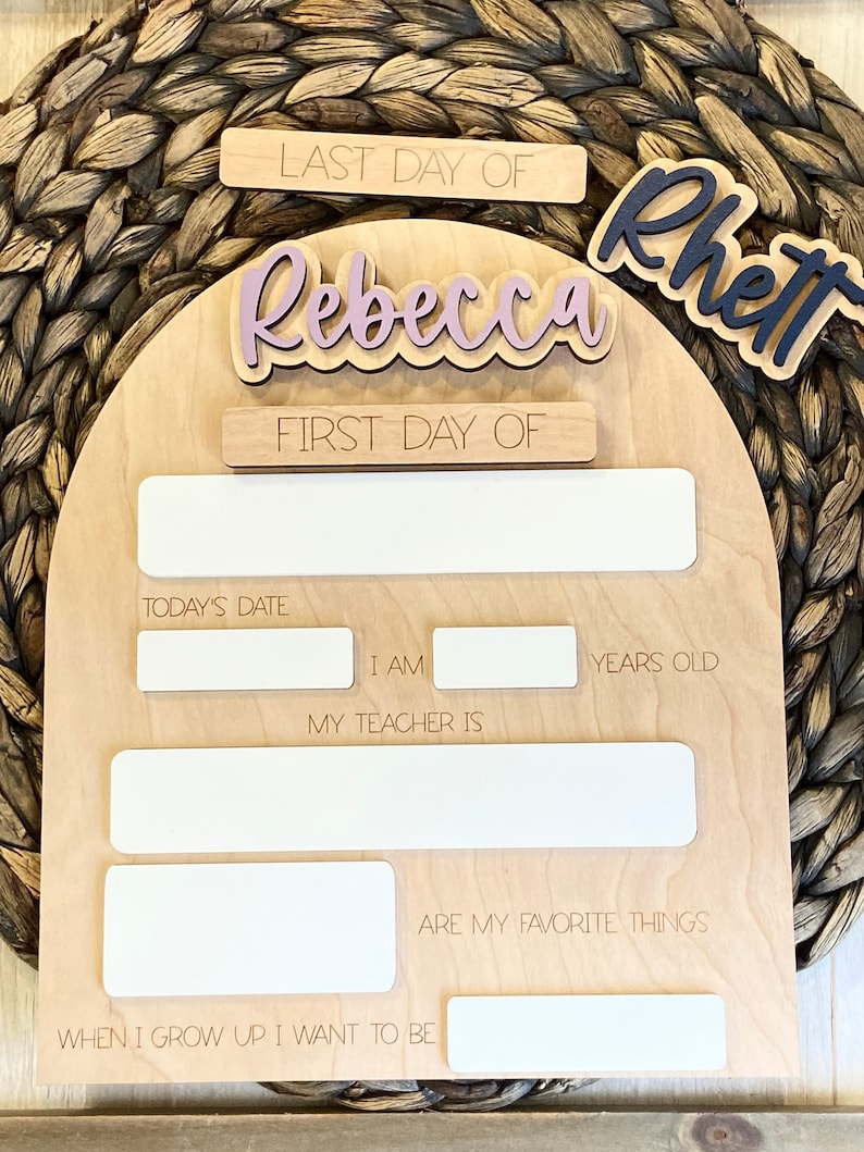 First Day of School Sign Back to School Photo Prop Custom ...