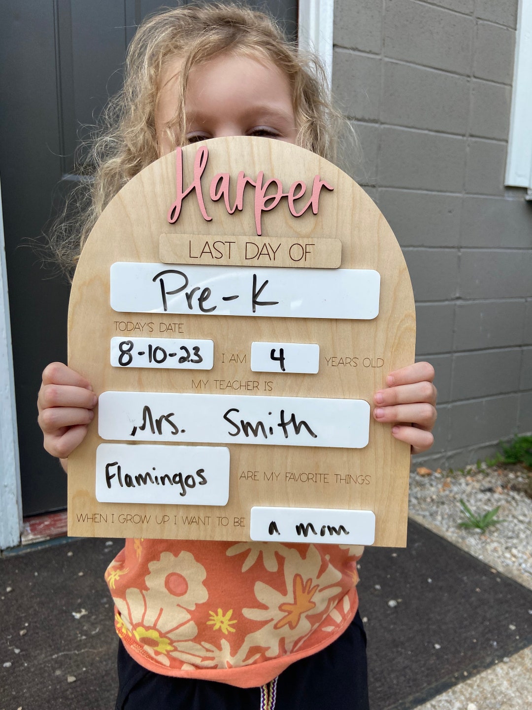 Personalized First Day of School Sign Back to School Photo Prop Custom ...