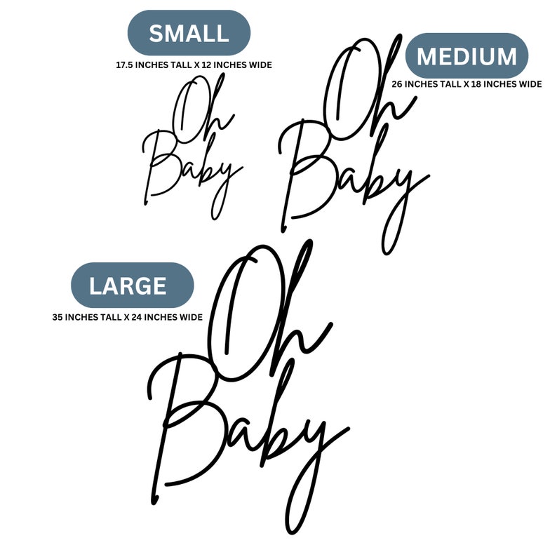 Oh Baby Sign Wood Cut Out Baby Shower Backdrop Oh Baby Sign Baby ...