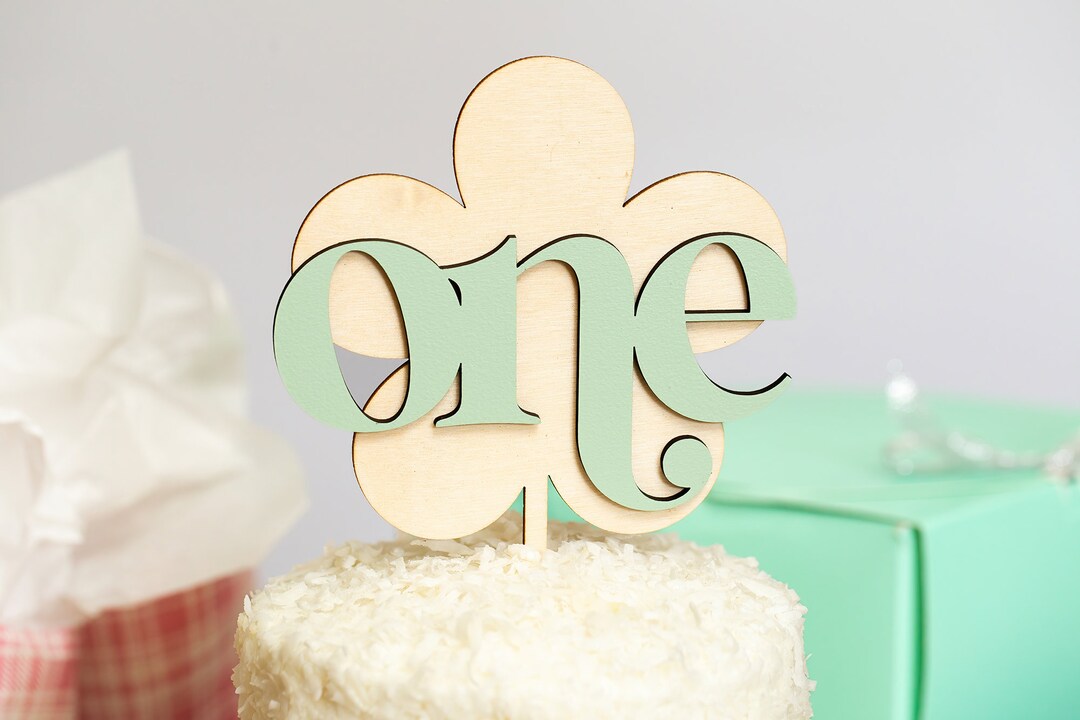 Daisy Cake Topper Flower One Cake Topper First Birthday Cake - Etsy
