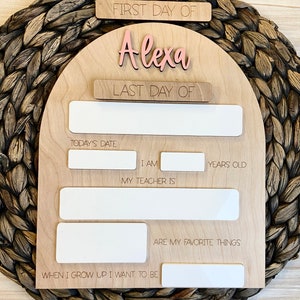 Personalized First Day of School Sign Back to School Photo Prop Custom ...