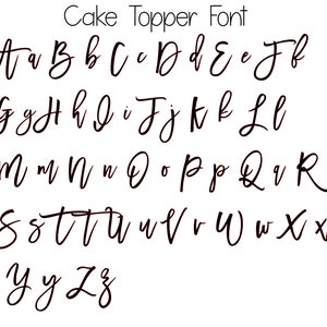 Personalized Wedding Cake Topper, Custom Couples Script Cake Topper for ...